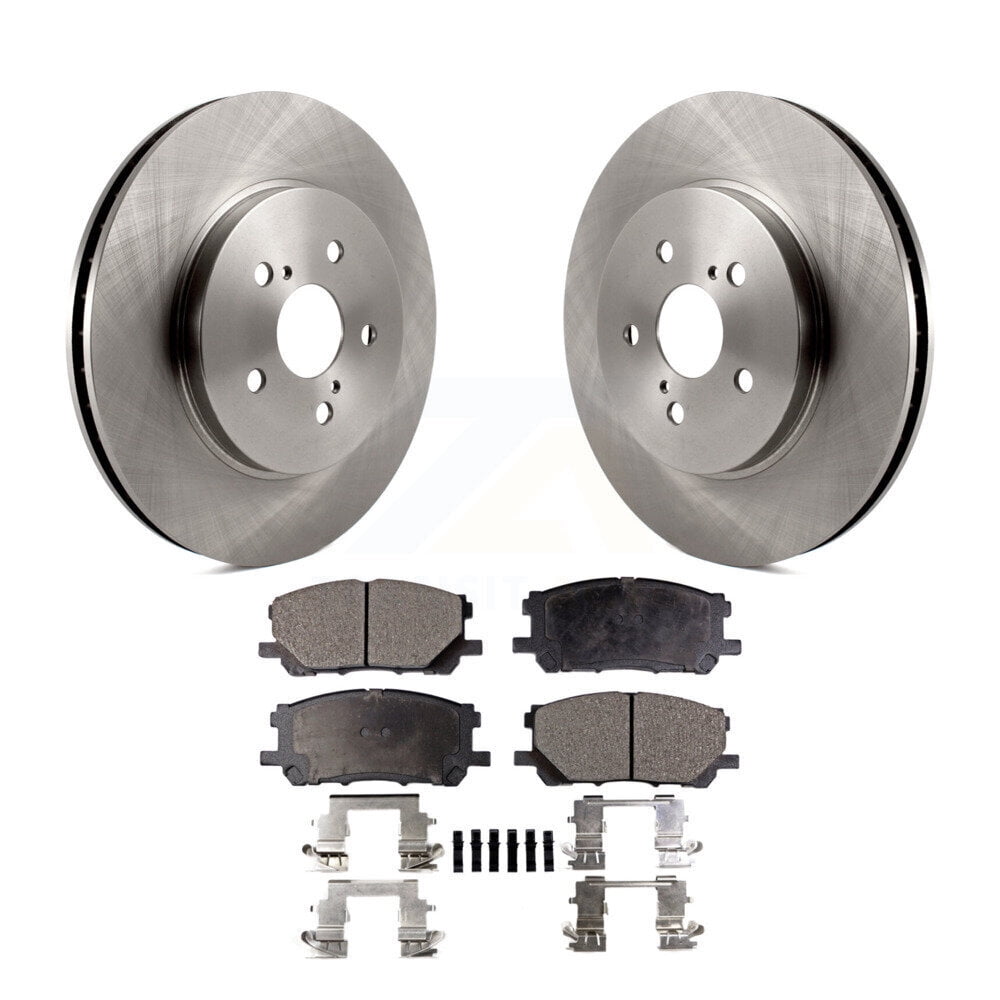 Transit Auto Front Disc Brake Rotors and Semi-Metallic Pads Kit for Car ...