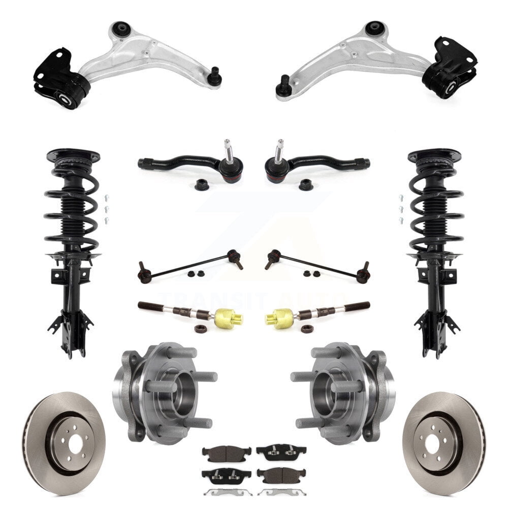 Transit Auto Front Disc Rotors Brake Pads Hub Bearings Assembly Control ...