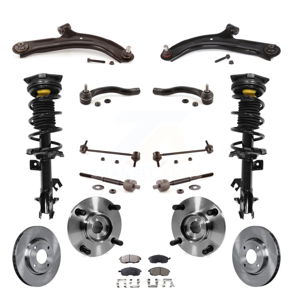 Transit Auto Front Disc Rotors Brake Pads Hub Bearings Assembly Control ...
