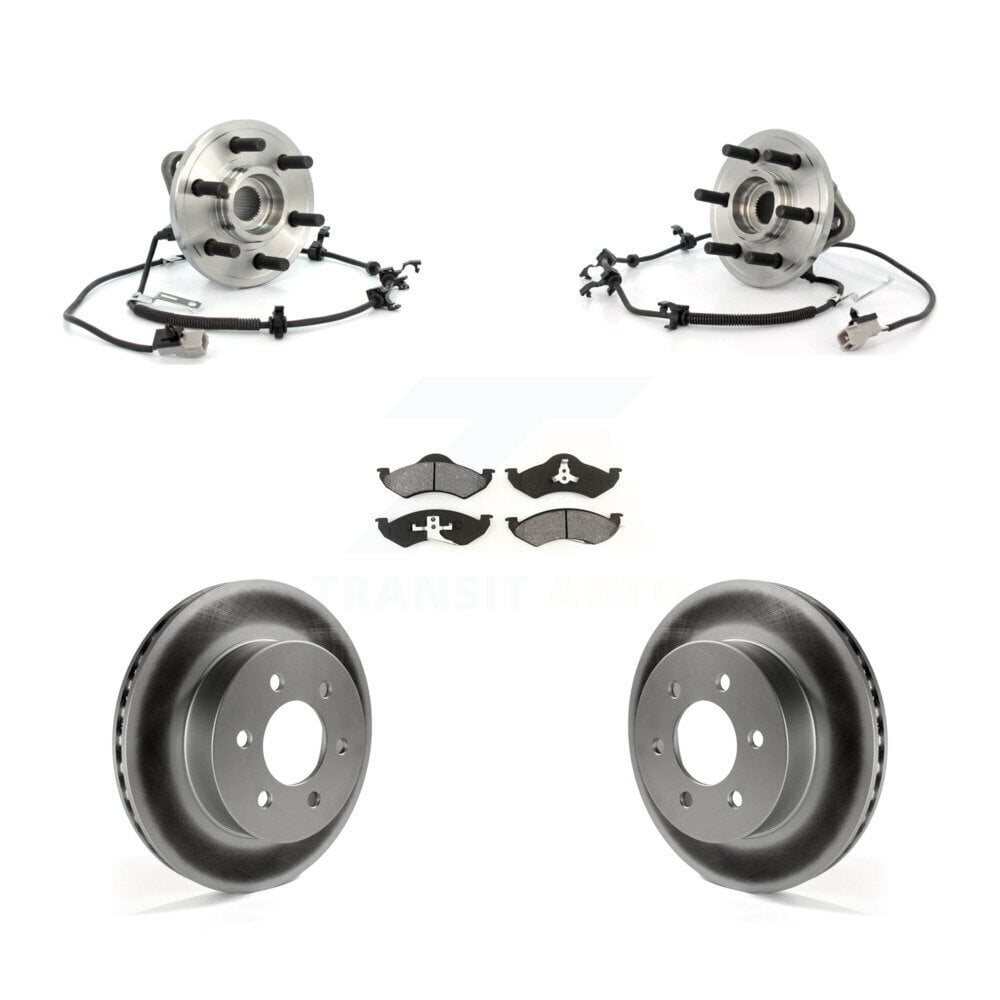 Transit Auto Front Hub Bearing Assembly Coated Disc Brake Rotors and ...