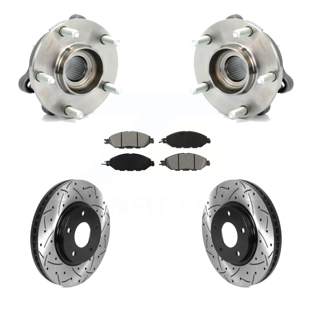 Transit Auto Front Hub Bearing Assembly Coated Drilled Slotted Disc ...