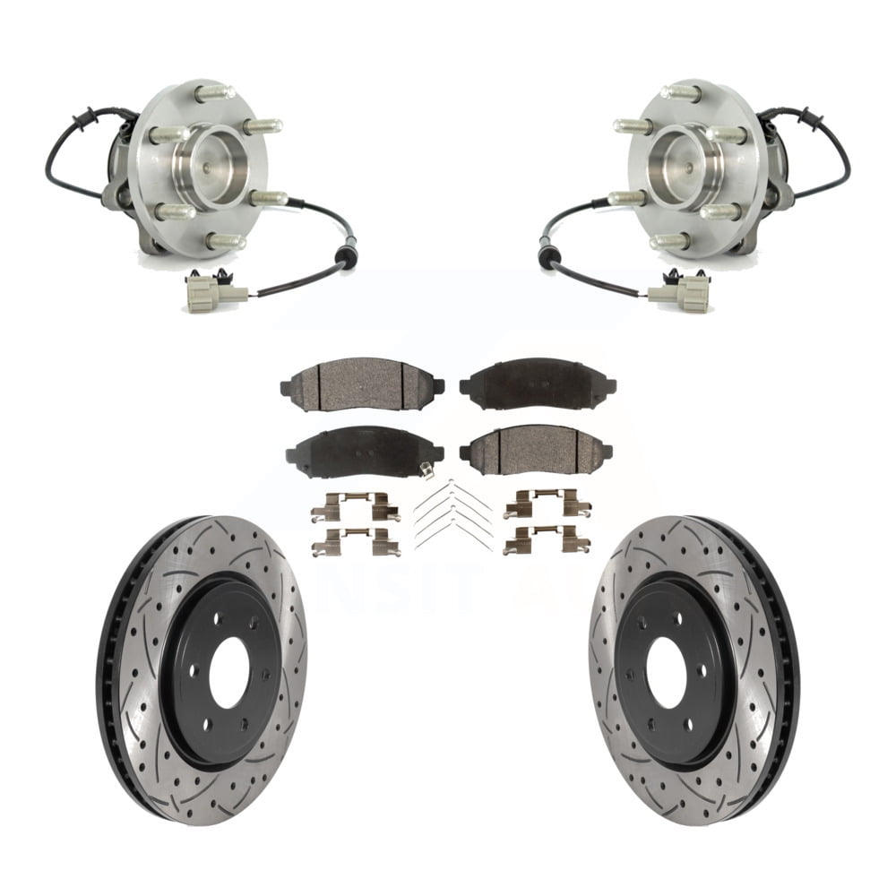 Transit Auto Front Hub Bearing Assembly Coated Drilled Slotted Disc ...