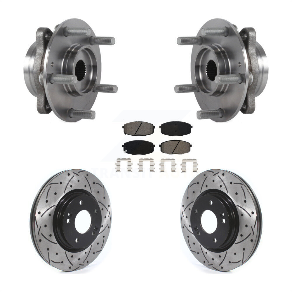 Transit Auto Front Hub Bearing Assembly Coated Drilled Slotted Disc ...