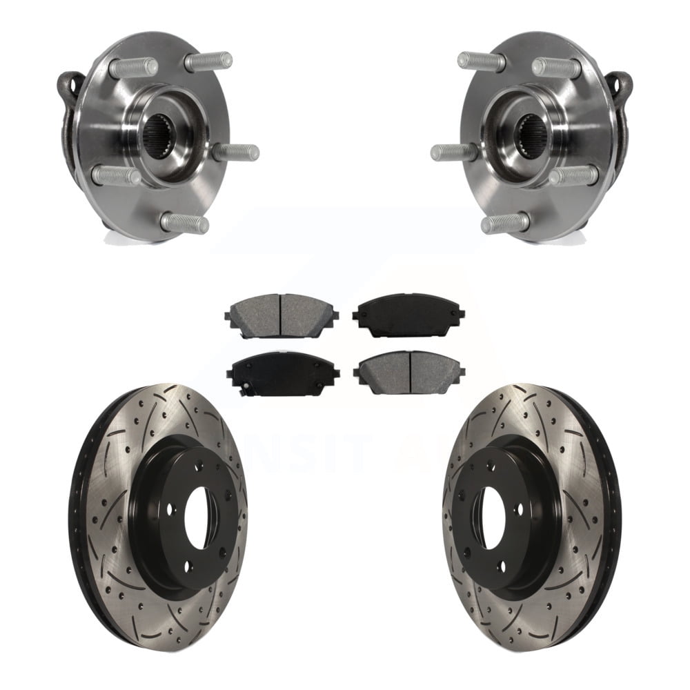 Transit Auto Front Hub Bearing Assembly Coated Drilled Slotted Disc ...