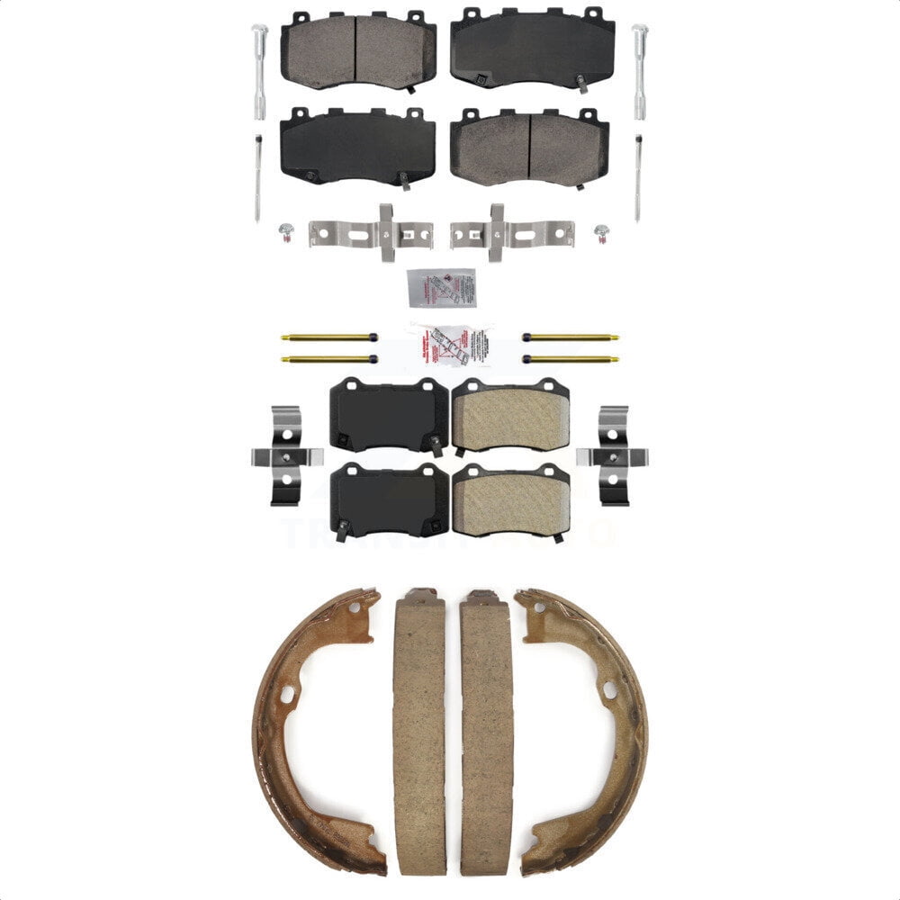 Transit Auto Front Ceramic Rear Semi-Metallic Disc Brake Pads Kit for ...