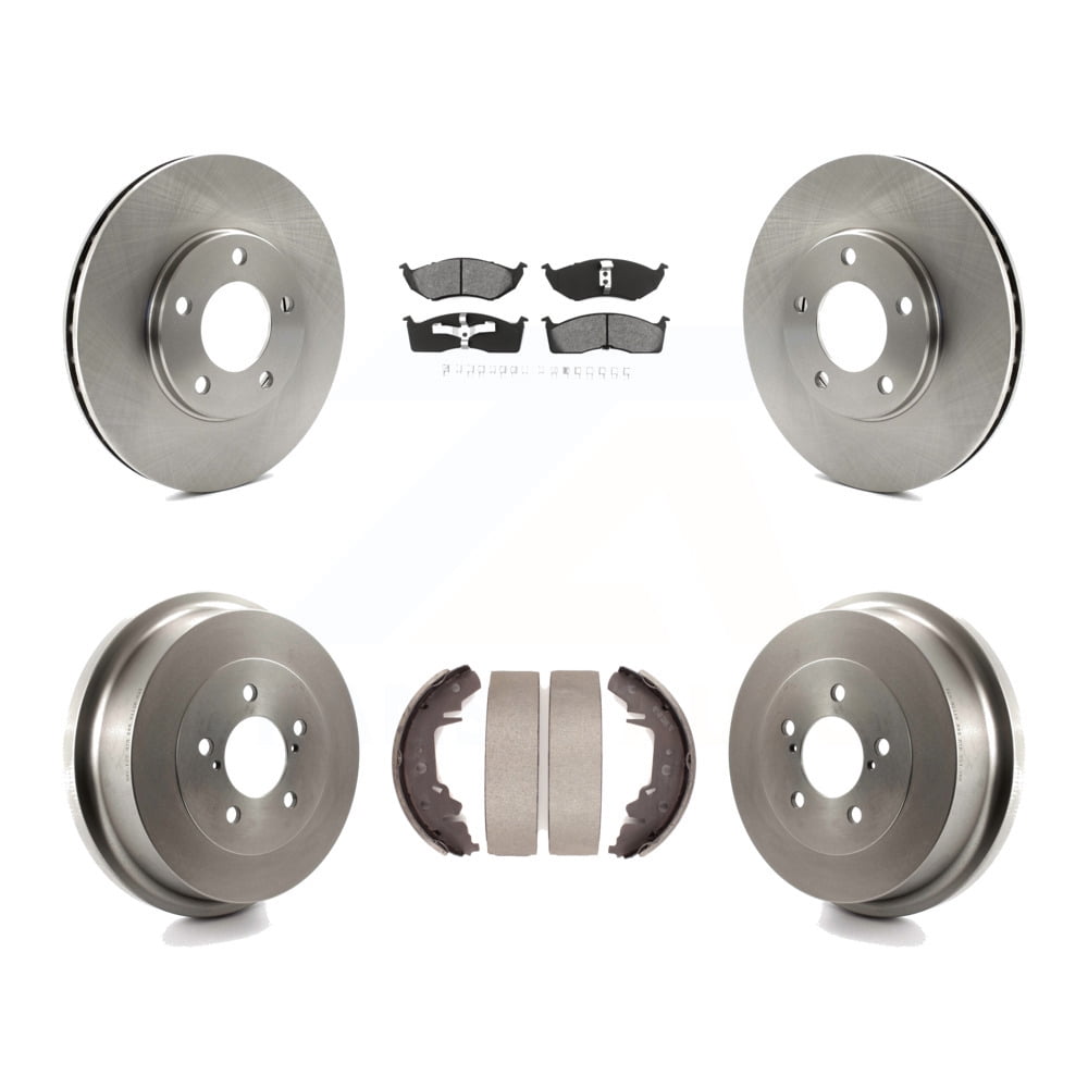 Transit Auto - Front Rear Brake Rotor Semi-Metallic Pad And Drum Kit ...