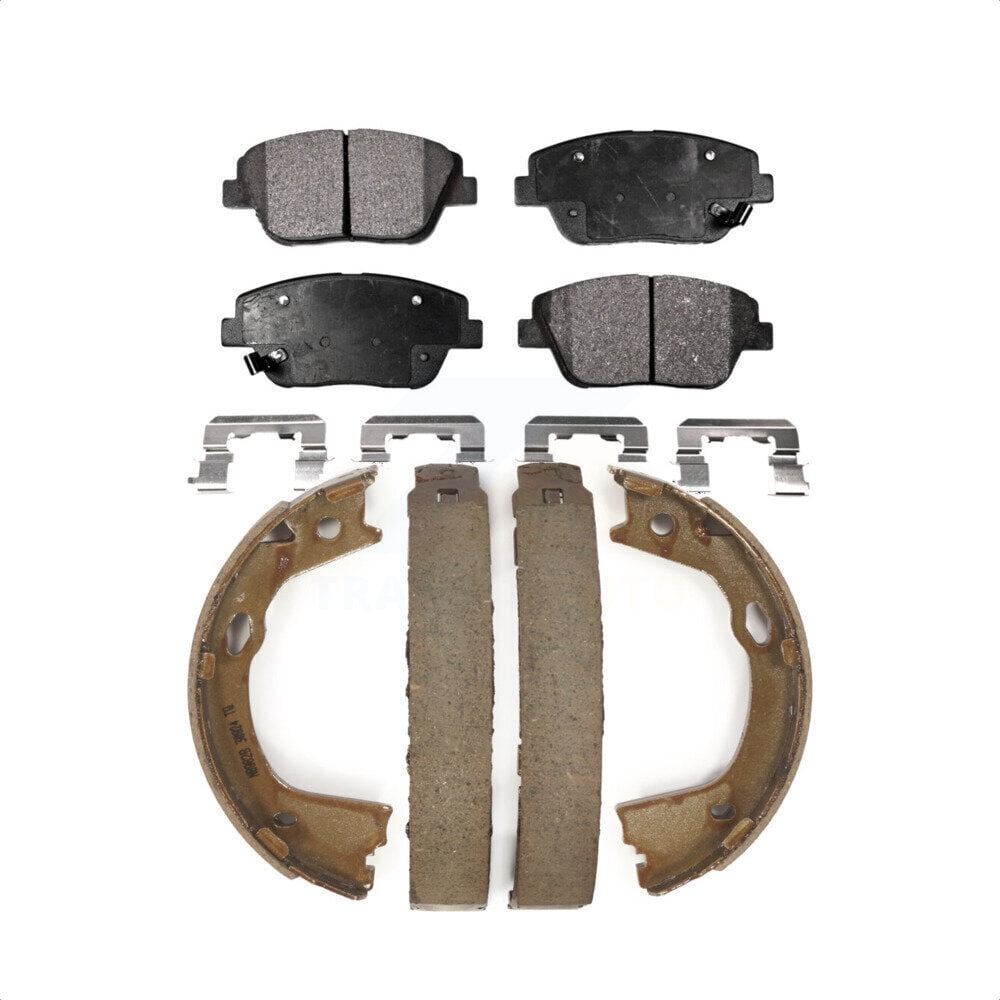 Transit Auto - Front Rear Ceramic Brake Pads And Parking Shoes Kit For ...