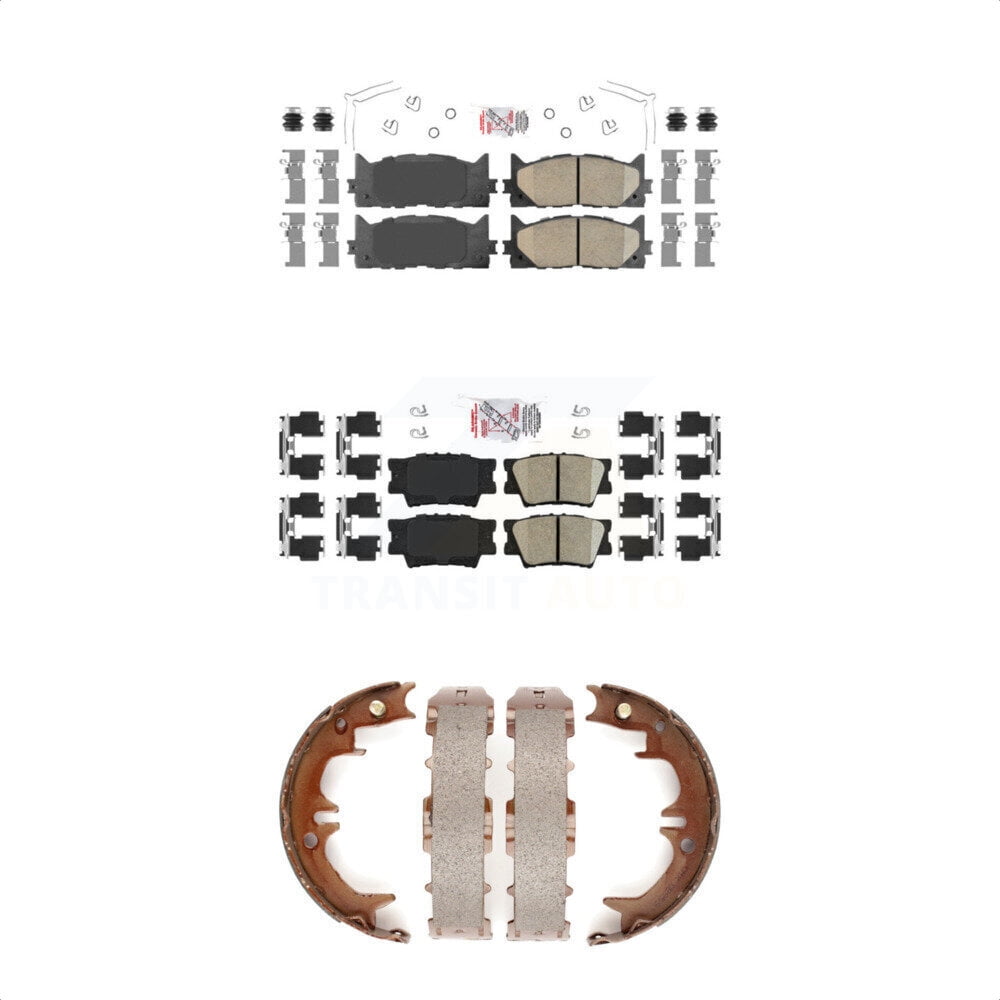 Transit Auto Front Rear Ceramic Disc Brake Pads Kit for Car Toyota ...