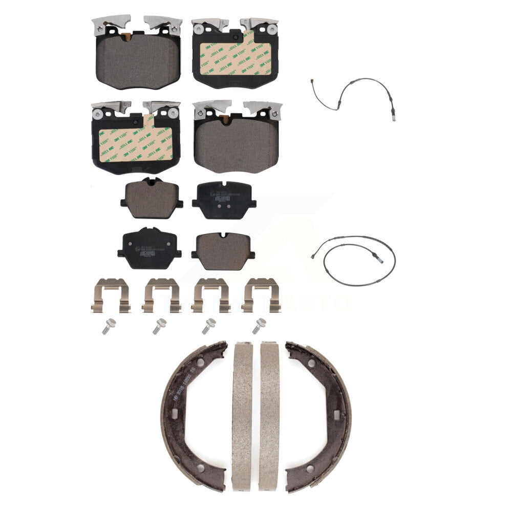 TEC Front Rear Ceramic Disc Brake Pads and Wear Sensors Kit (5Pc) for ...