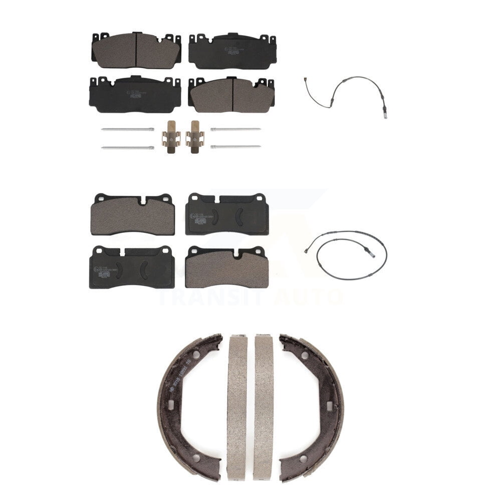 TEC Front Rear Ceramic Disc Brake Pads and Wear Sensors Kit (5Pc) for ...