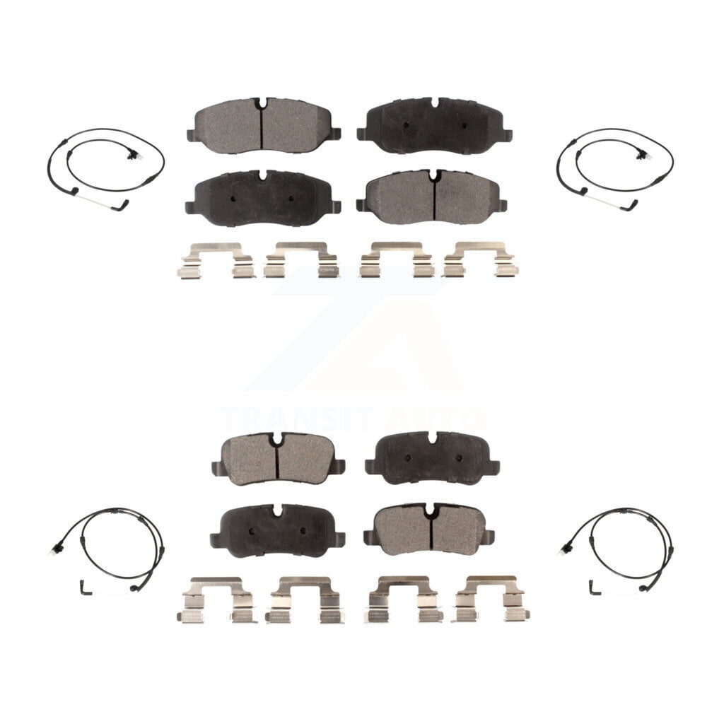 TEC Front Rear Ceramic Disc Brake Pads and Wear Sensors Kit for Car ...