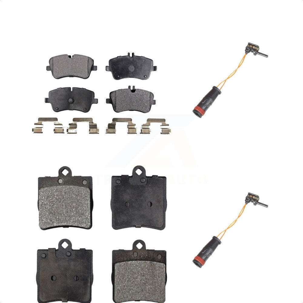 Transit Auto Front Rear Ceramic Disc Brake Pads and Wear Sensors Kit ...
