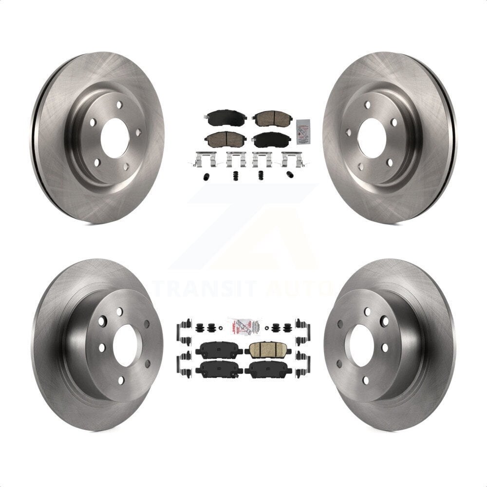 Transit Auto - Front Rear Ceramic Pads And Disc Brake Rotors Kit For 2017-2019 Nissan Sentra ...