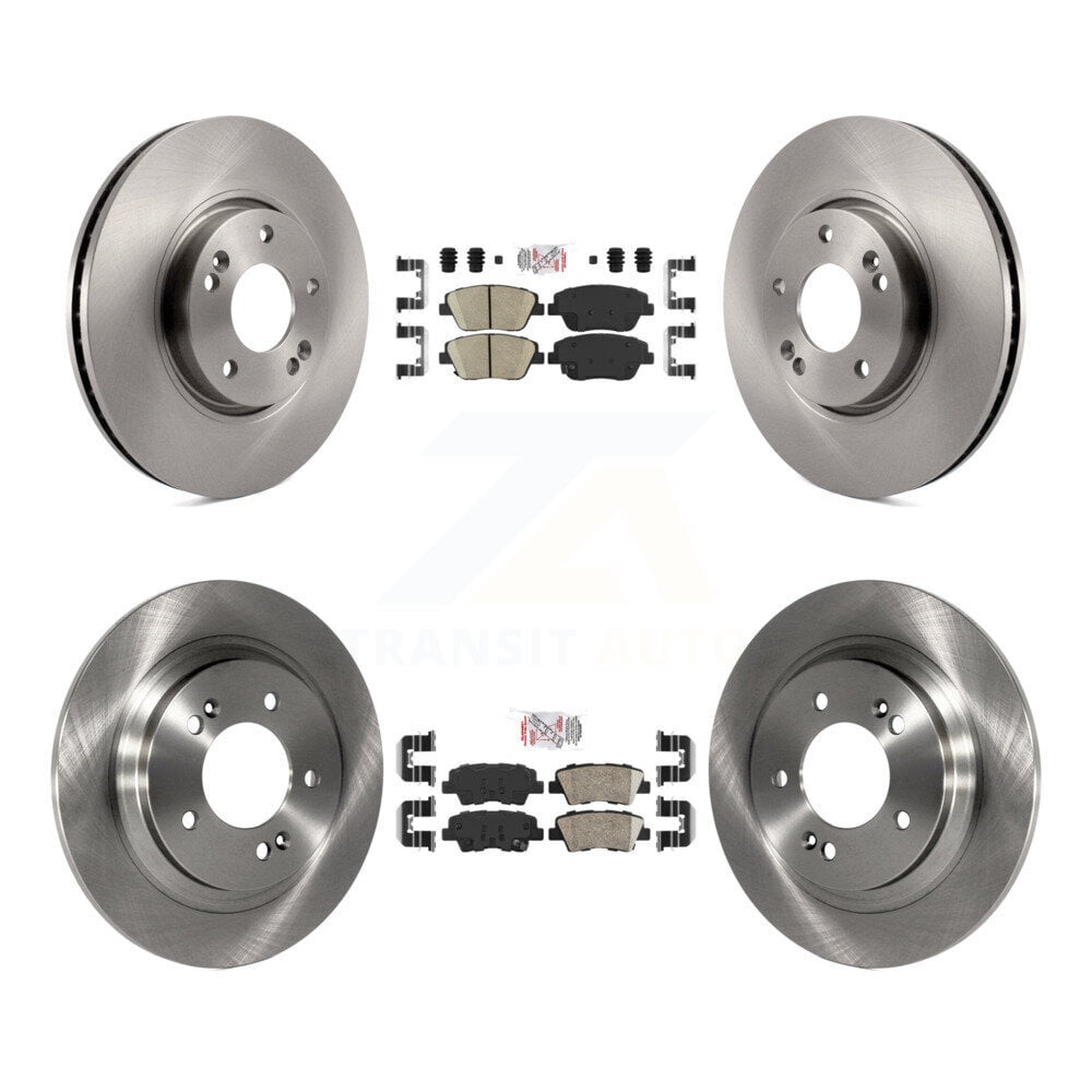 Transit Auto Front Rear Ceramic Pads and Disc Brake Rotors Kit for Car ...