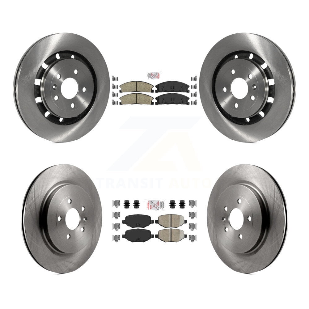 Transit Auto Front Rear Ceramic Pads and Disc Brake Rotors Kit for Car ...