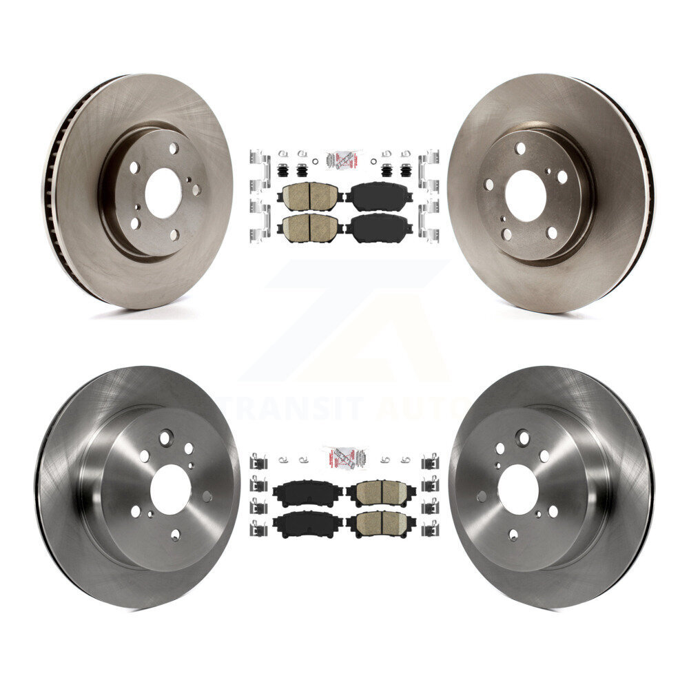Transit Auto Front Rear Ceramic Pads and Disc Brake Rotors Kit (6Pc ...
