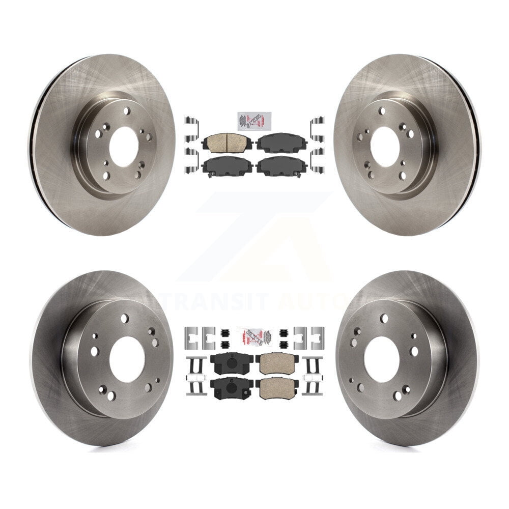 Transit Auto Front Rear Ceramic Pads and Disc Brake Rotors Kit for Car ...