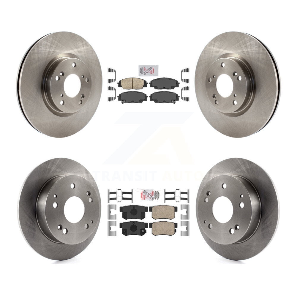 Transit Auto Front Rear Ceramic Pads and Disc Brake Rotors Kit for Car ...