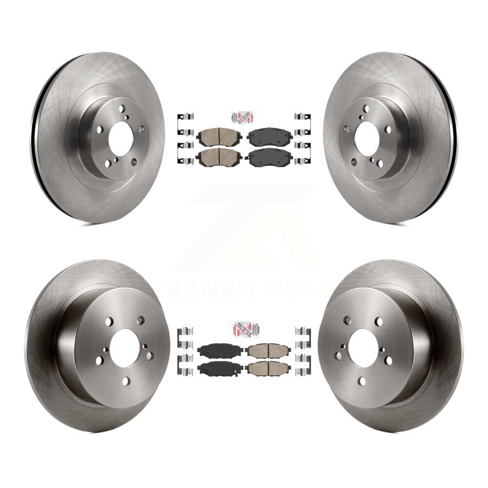 Transit Auto Front Rear Ceramic Pads and Disc Brake Rotors Kit for Car ...