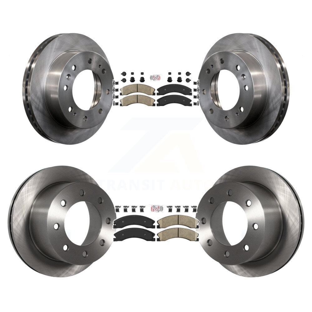 Transit Auto Front Rear Ceramic Pads and Disc Brake Rotors Kit for Car ...
