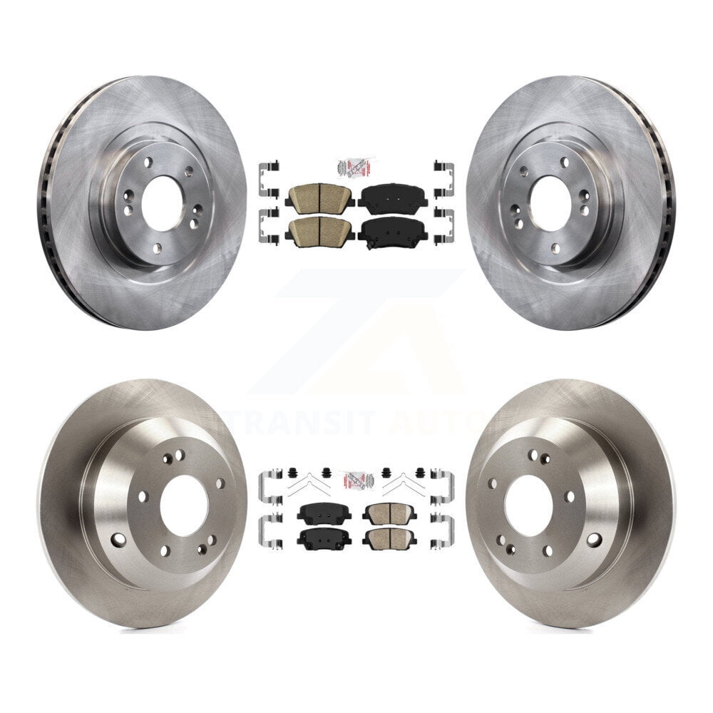 Transit Auto Front Rear Ceramic Pads and Disc Brake Rotors Kit for Car ...