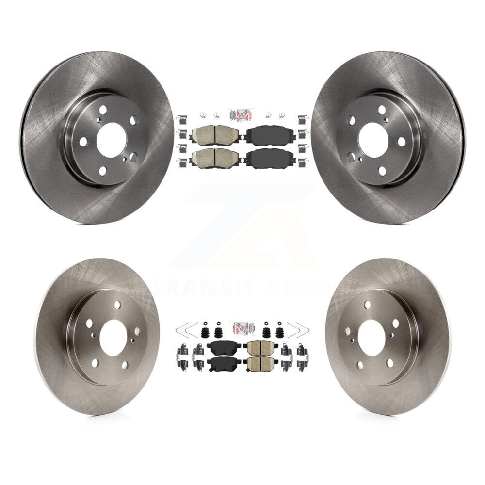 Transit Auto Front Rear Ceramic Pads and Disc Brake Rotors Kit for Car ...
