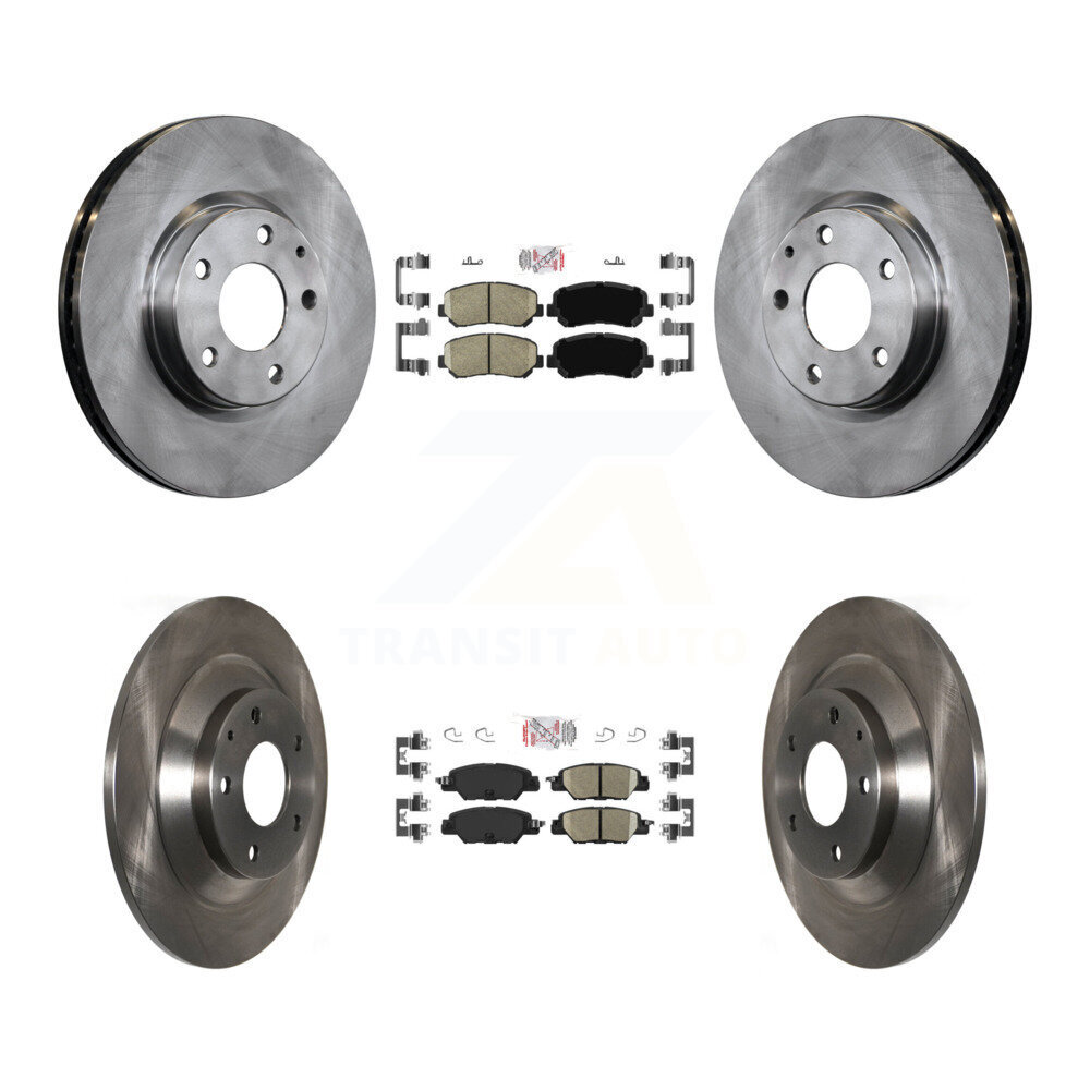 Transit Auto Front Rear Ceramic Pads and Disc Brake Rotors Kit for Car ...
