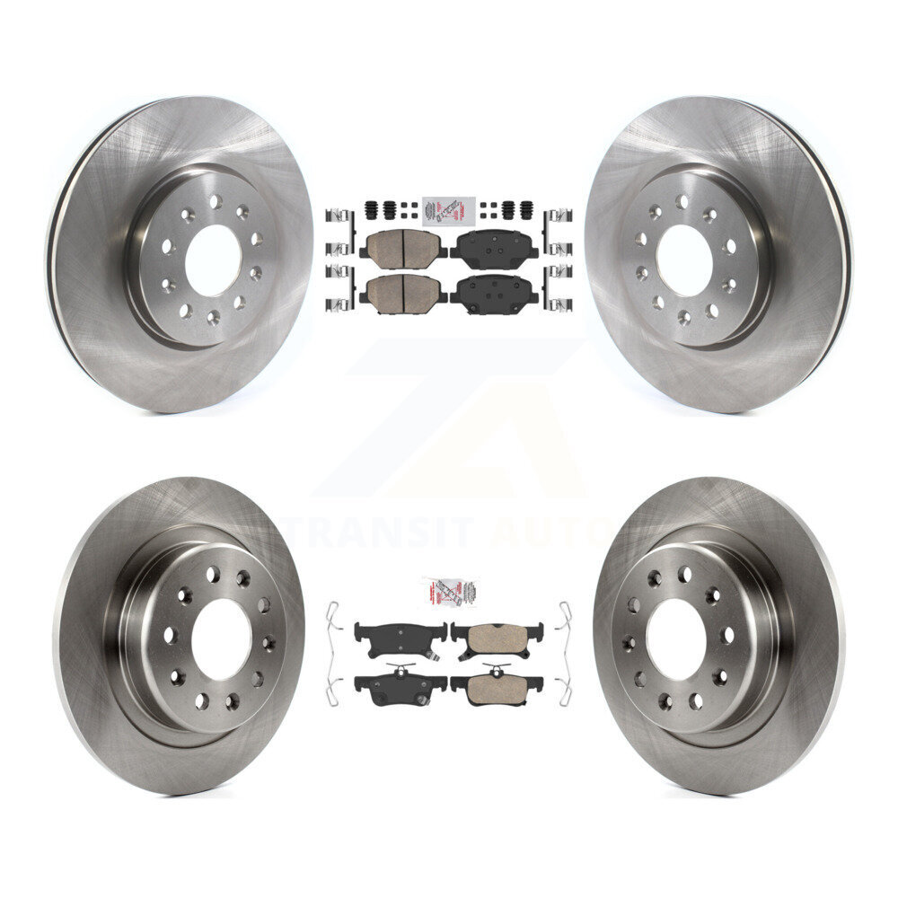 Transit Auto Front Rear Ceramic Pads and Disc Brake Rotors Kit for Car ...