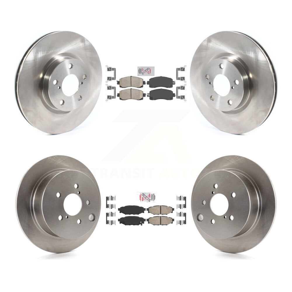 Transit Auto Front Rear Ceramic Pads and Disc Brake Rotors Kit for Car ...