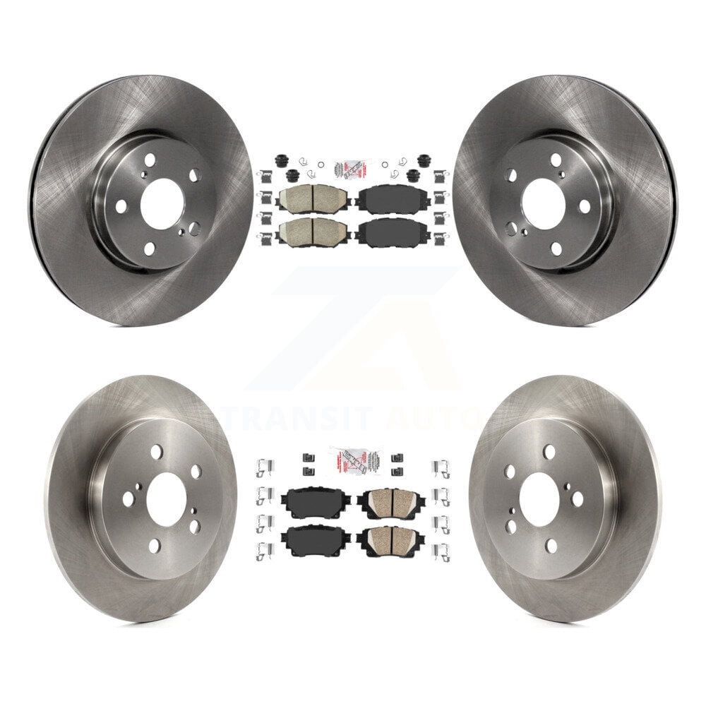 Transit Auto Front Rear Ceramic Pads and Disc Brake Rotors Kit for Car ...