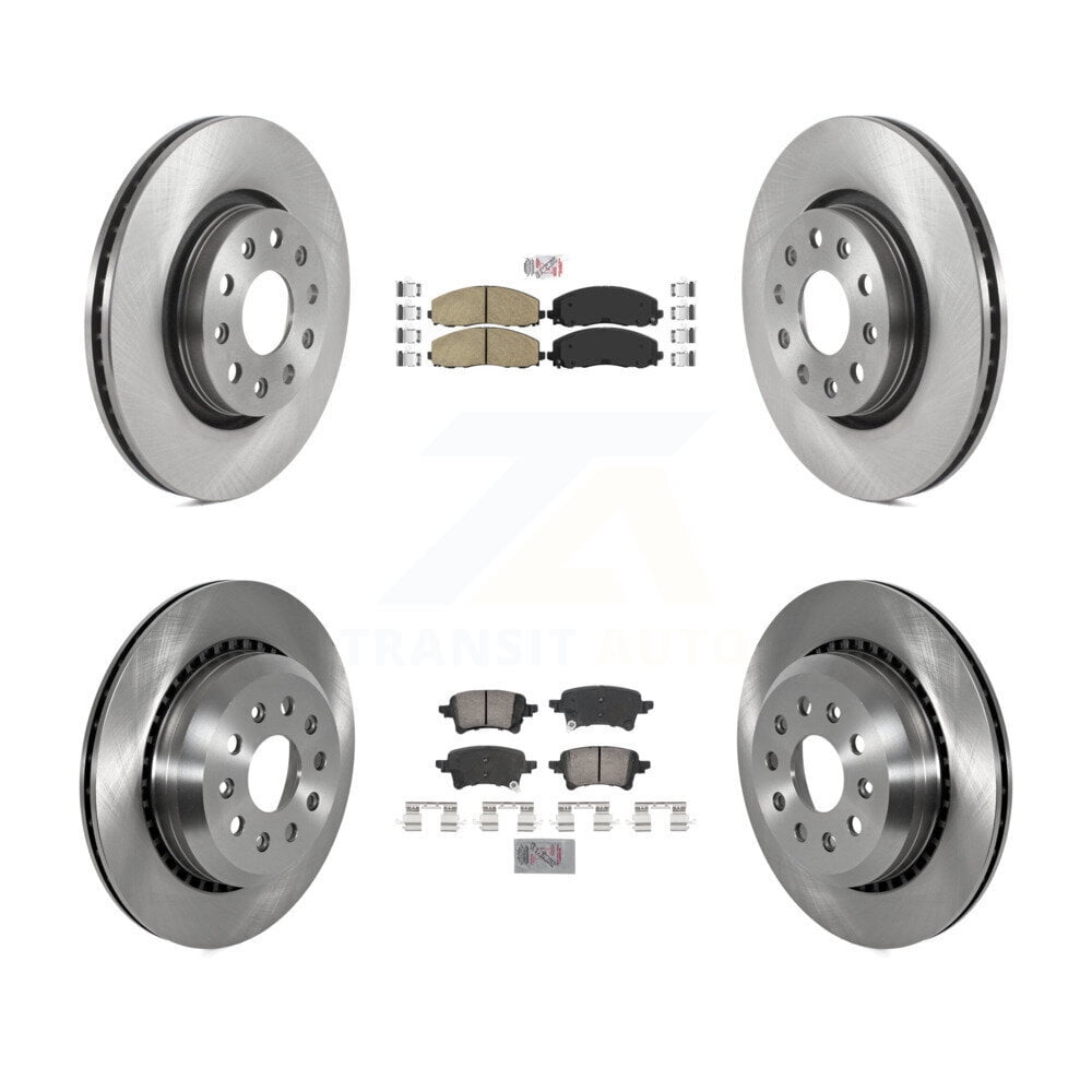 Transit Auto Front Rear Ceramic Pads and Disc Brake Rotors Kit for Car ...