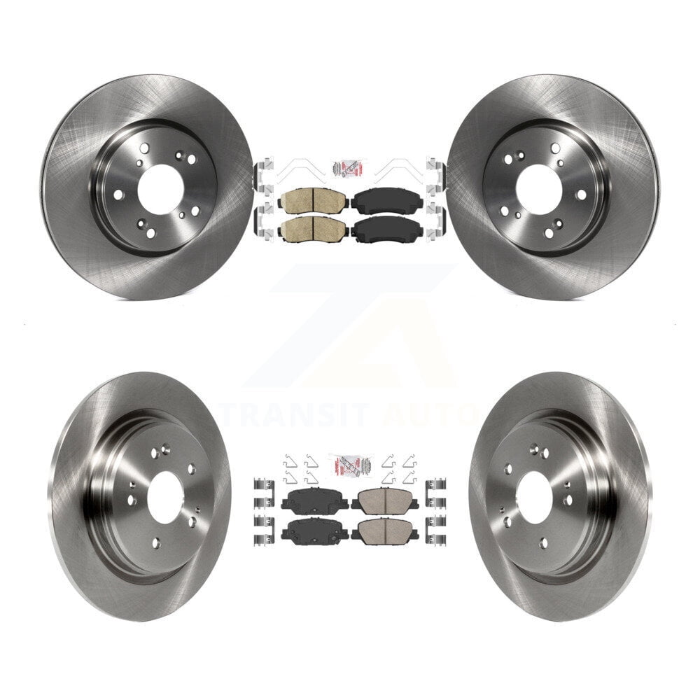 Transit Auto Front Rear Ceramic Pads and Disc Brake Rotors Kit for Car ...
