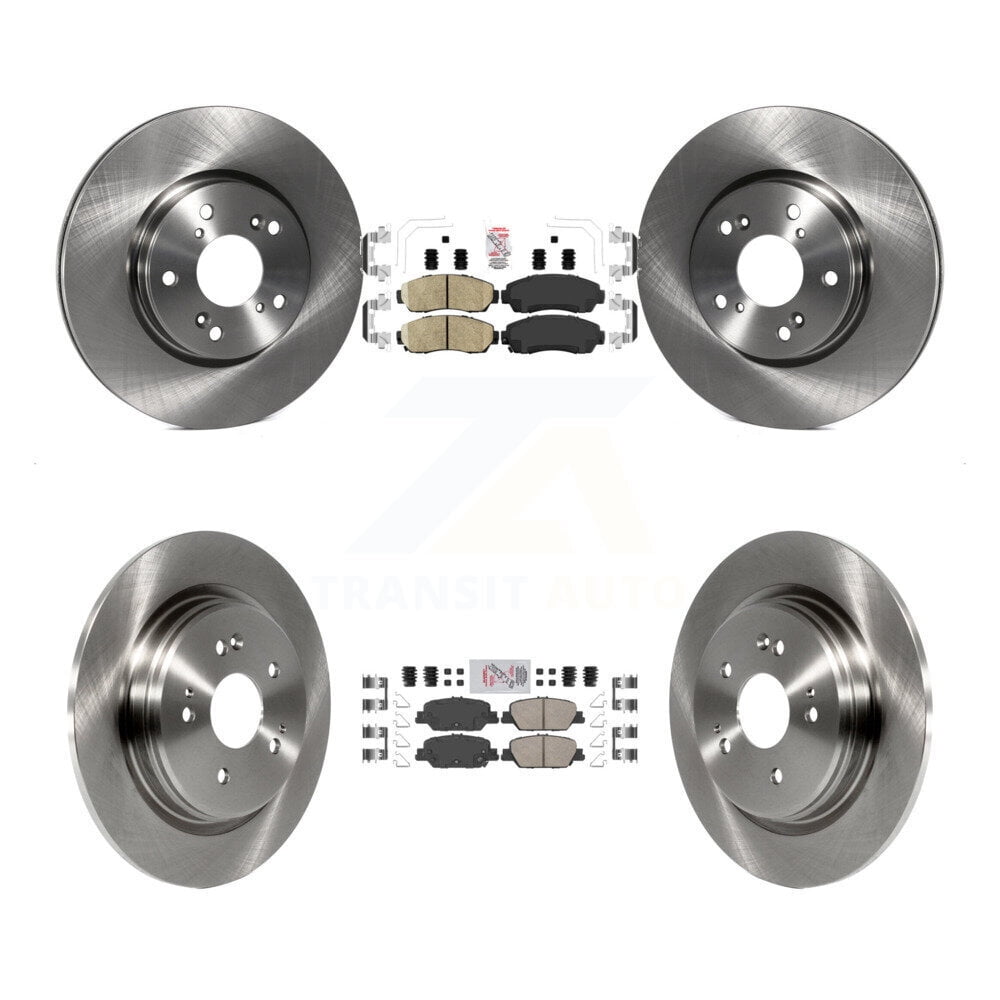 Transit Auto Front Rear Ceramic Pads and Disc Brake Rotors Kit for Car ...
