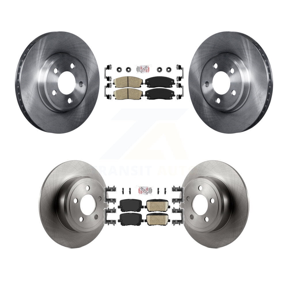 Transit Auto Front Rear Ceramic Pads and Disc Brake Rotors Kit for Car ...