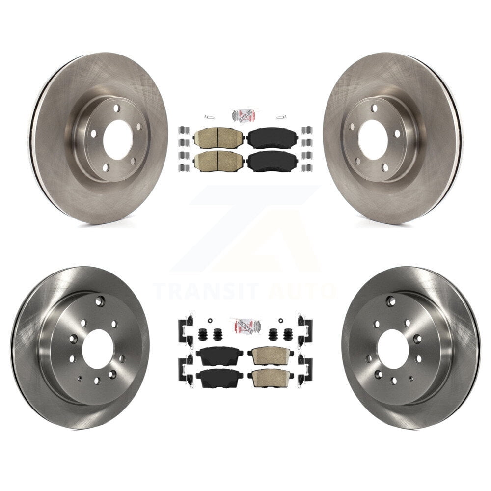 Transit Auto Front Rear Ceramic Pads and Disc Brake Rotors Kit for Car ...