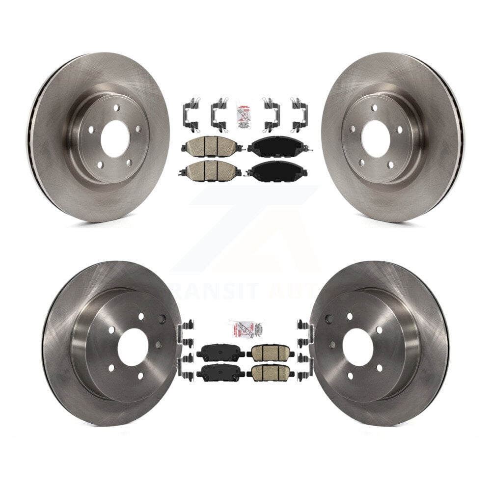 Transit Auto Front Rear Ceramic Pads and Disc Brake Rotors Kit for Car ...