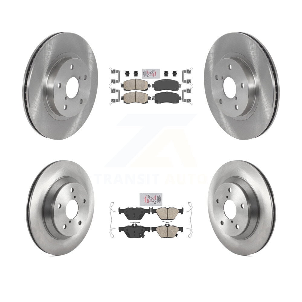 Transit Auto Front Rear Ceramic Pads and Disc Brake Rotors Kit for Car ...