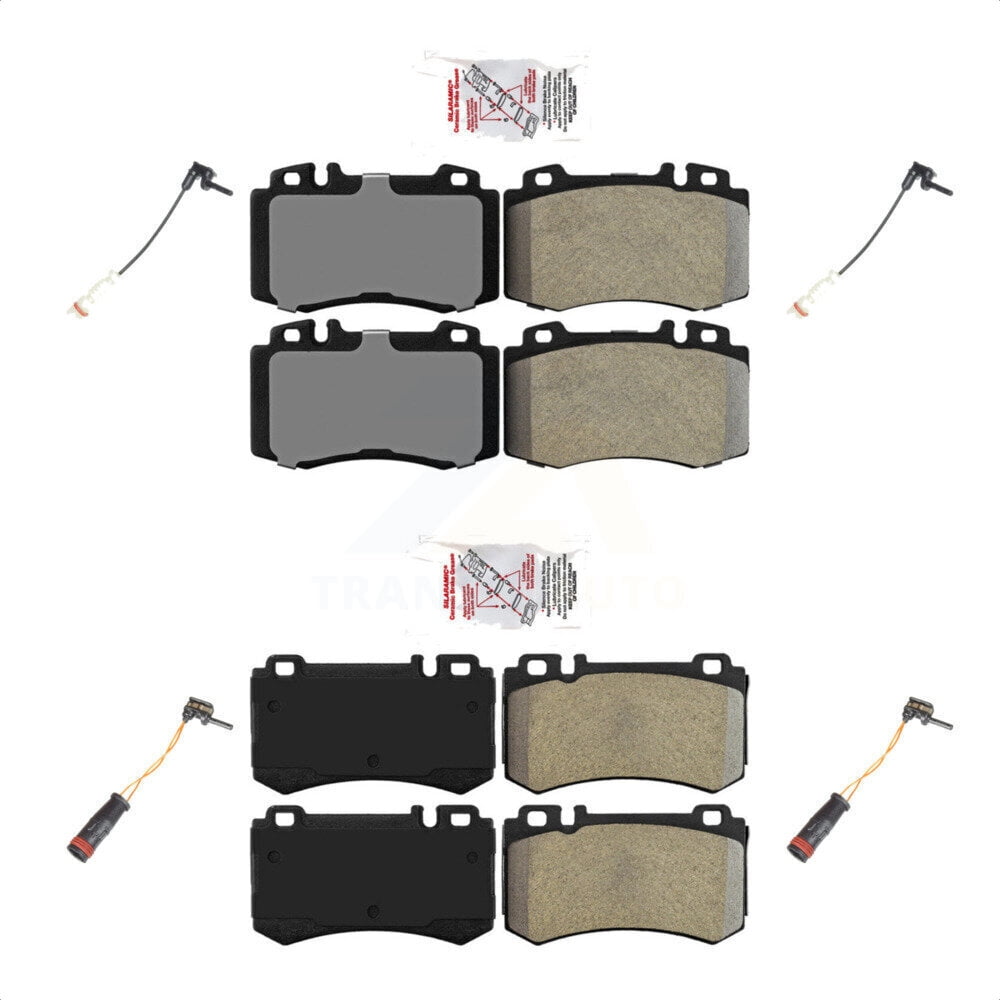 Transit Auto - Front Rear Ceramiced Disc Brake Pads And Wear Sensors ...