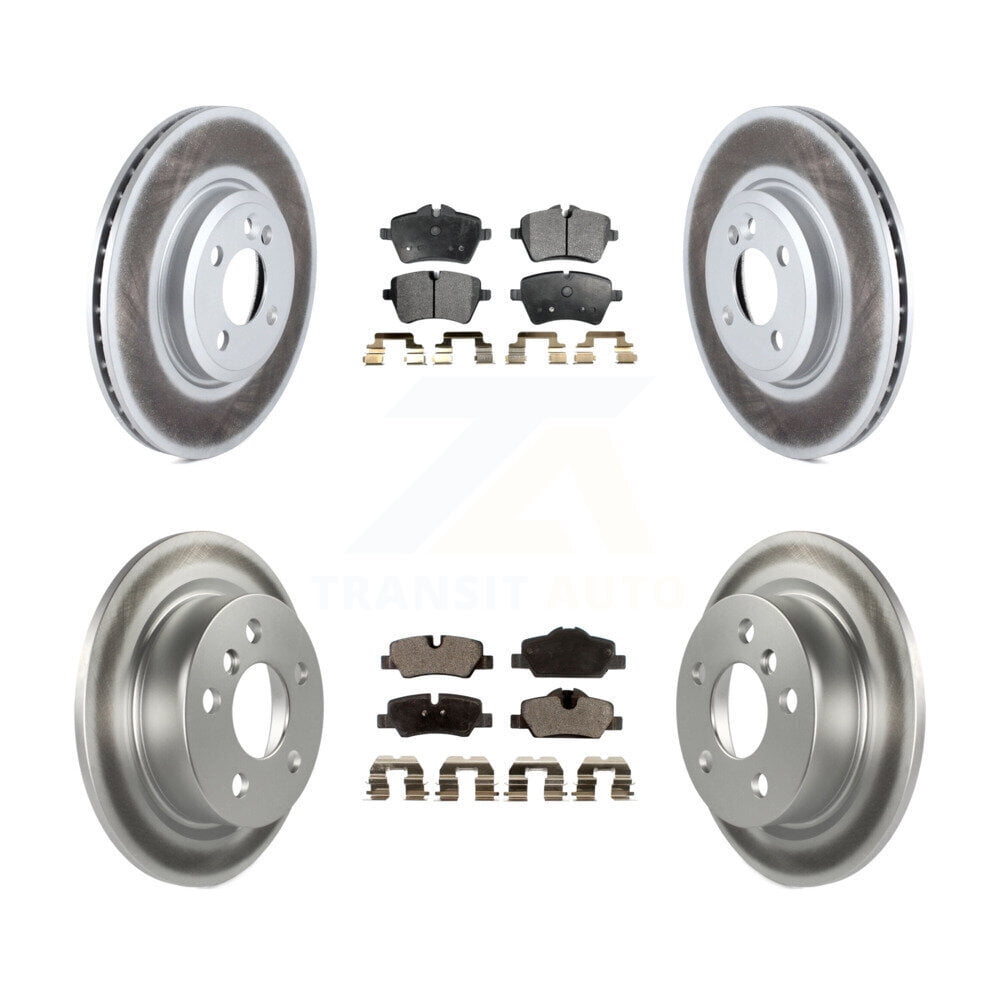 Transit Auto Front Rear Coated Disc Brake Rotors and Semi-Metallic Pads ...