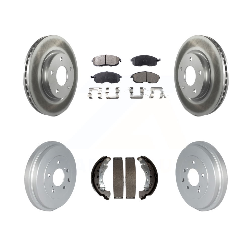 Transit Auto Front Rear Coated Disc Brake Rotors Semi-Metallic Pads and ...