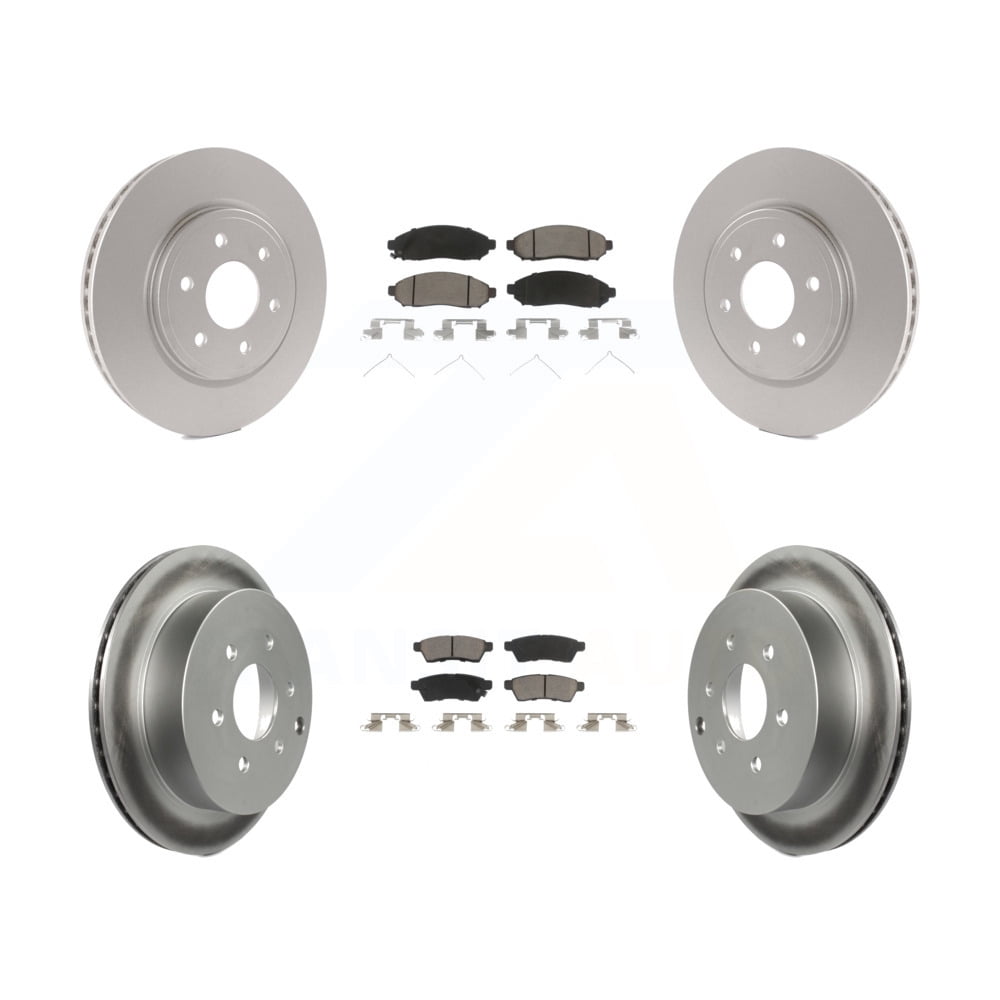 Transit Auto Front Rear Disc Brake Rotors & Ceramic Pads Kit - Walmart.com