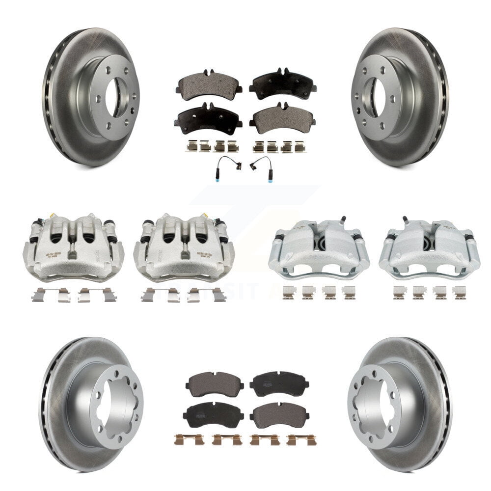 Transit Auto Front Rear Disc Brake Caliper Coated Rotors and Semi ...