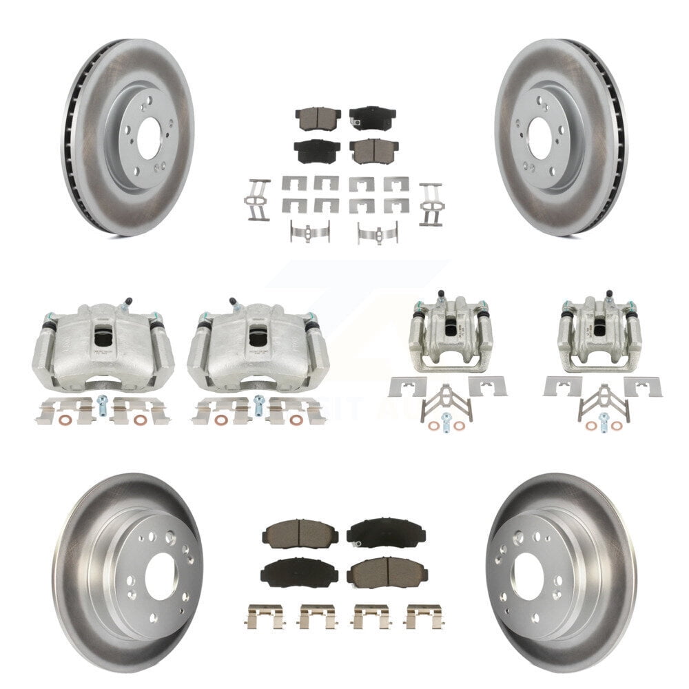 Transit Auto Front Rear Disc Brake Caliper Coated Rotors and Ceramic ...