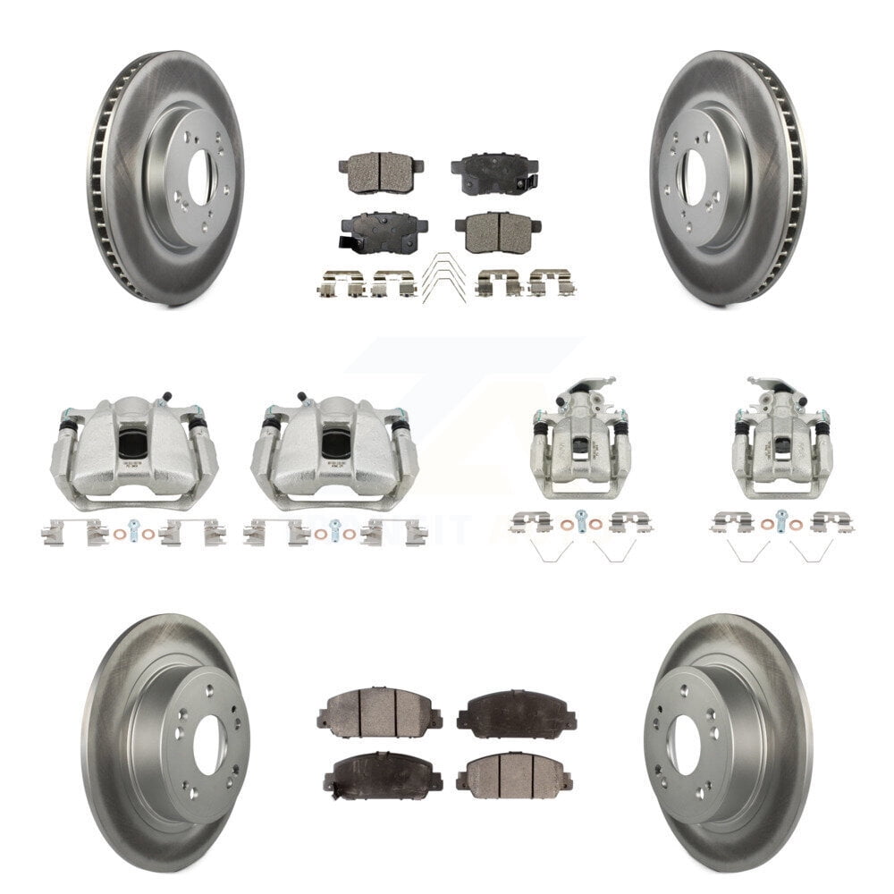 Transit Auto Front Rear Disc Brake Caliper Coated Rotors and Ceramic ...
