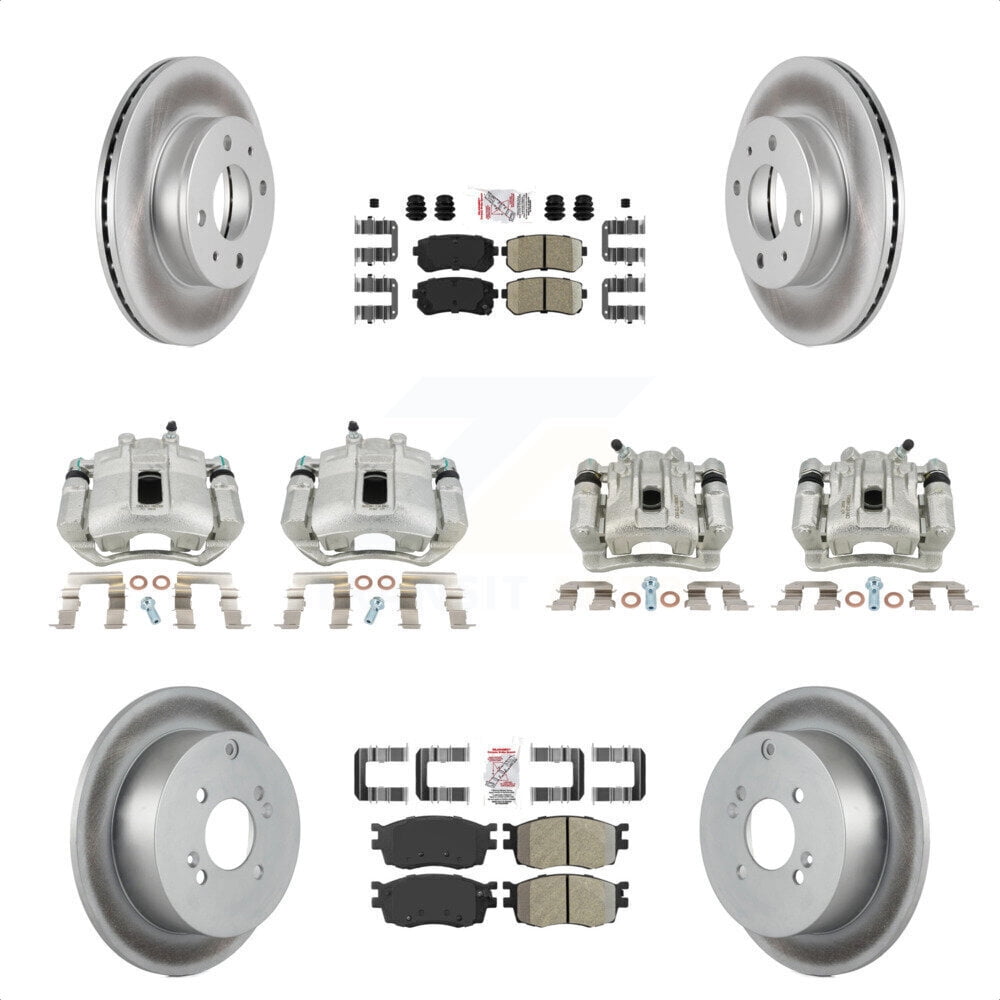 Transit Auto Front Rear Disc Brake Caliper Coated Rotors and ...
