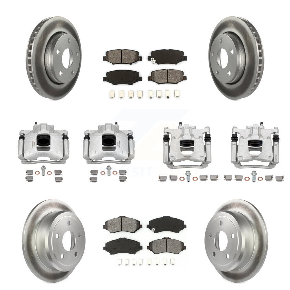 Transit Auto Front Rear Disc Brake Caliper Coated Rotors and Semi ...