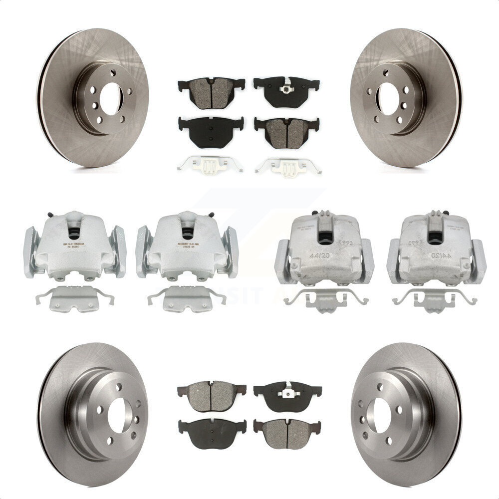Transit Auto Front Rear Disc Brake Caliper Rotors And Semi-Metallic Pads Kit (10Pc) For BMW X5 ...