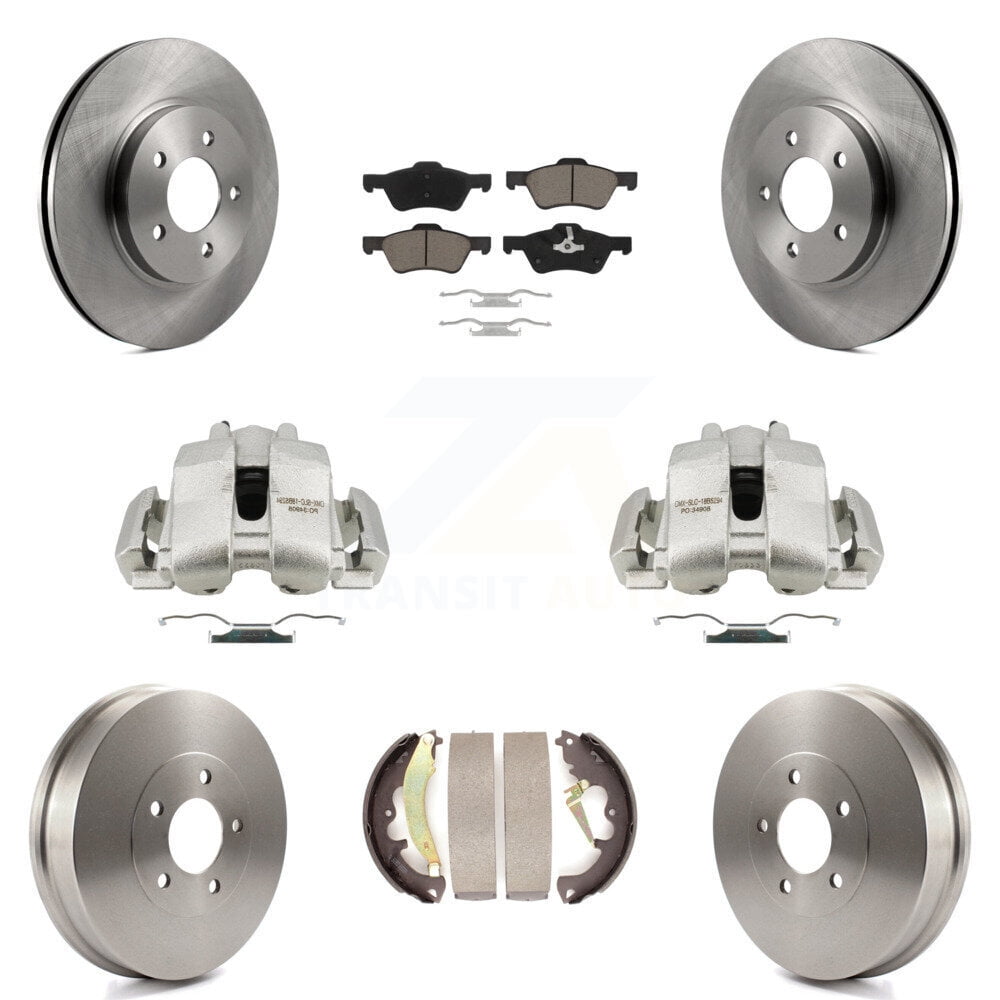Transit Auto Front Rear Disc Brake Caliper Rotors Drums Ceramic Pads ...