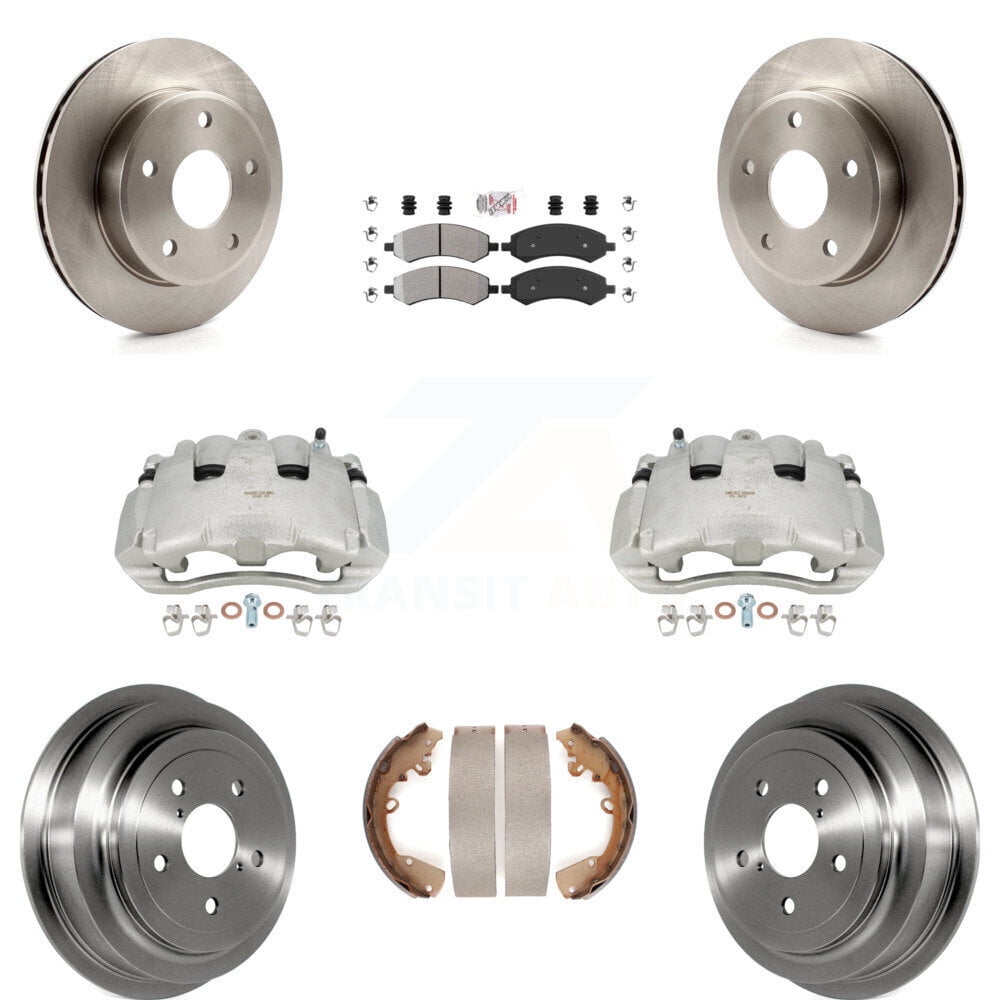 Transit Auto Front Rear Disc Brake Caliper Rotors Drums Semi-Metallic ...