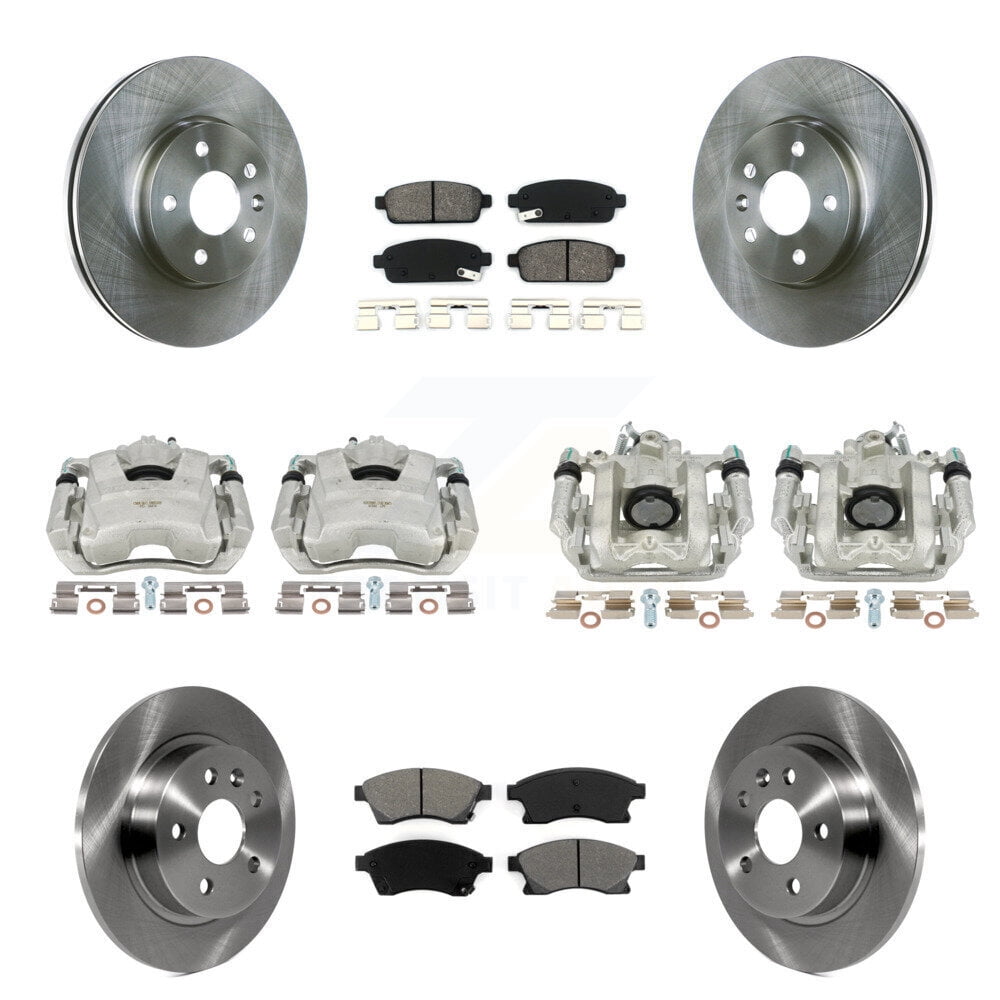 Transit Auto Front Rear Disc Brake Caliper Rotors and Semi-Metallic ...